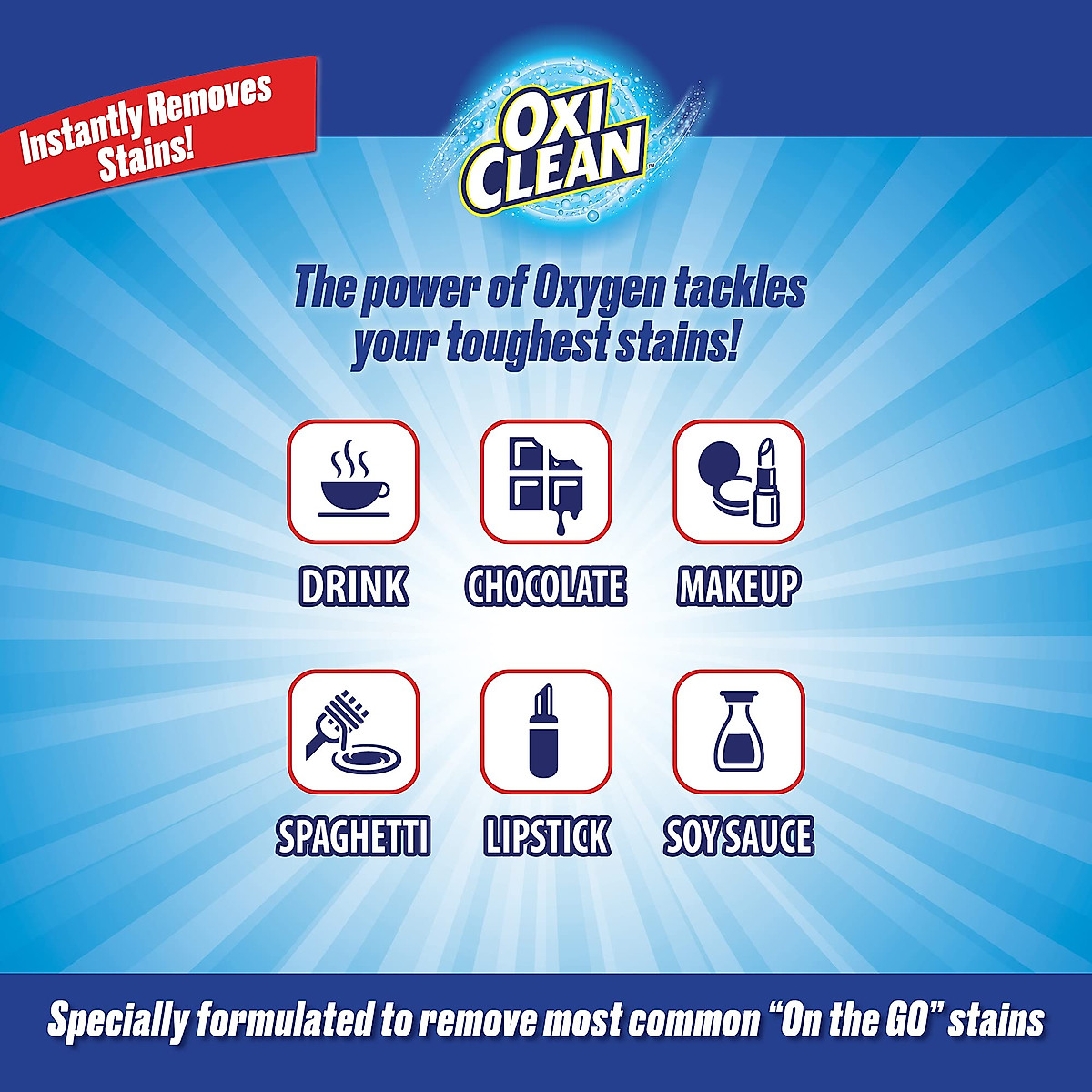 OxiClean On The Go Stain Remover Pen for Clothes and Fabric, Instant Stain Removal Stick, Pack of 3