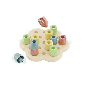 Quercetti Chunky Peggy PlayBio Stacking Toy - Classic Play for Motor Skill Development, Made with Recyclable Bioplastic, for Toddlers and Little Kids Ages 1-3 Years