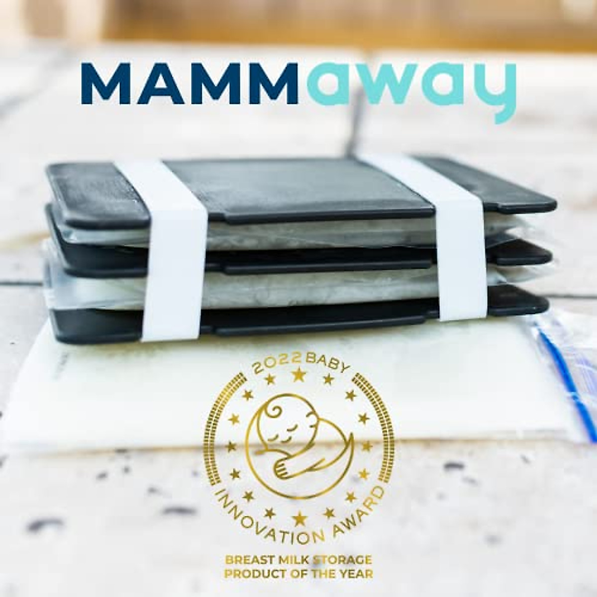 Freeze It Flat: Organizer for Freezer Storage of Breast Milk Bags. Use Compression to Reduce Leaks and Double Storage Capacity. (White Single by MAMMaway)