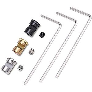 edcfans 3 Pack Thumb Stud Replacement for Buck 110 Knife with Hex Wrench (Black+Sliver+Brass)