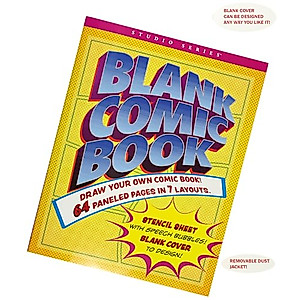 Blank Comic Book (with bonus stencil and blank cover!)