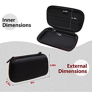 LTGEM EVA Hard Case Compatible with Razer Kishi V2 Mobile Gaming Controller / Kishi V2 Pro Mobile Gaming Controller (Black)