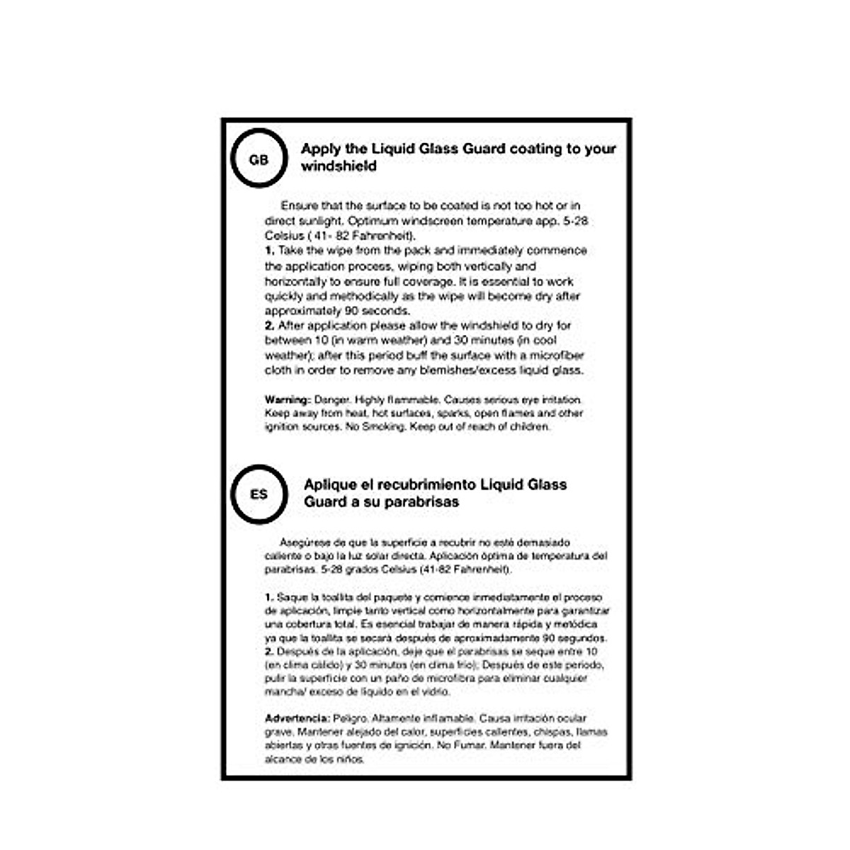 Liquid Glass Guard Rain Repellent and Windshield Protection - SiO2 Nano Technology (Two Pack-Year Treatment)