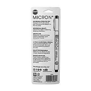 Sakura Pigma 30081 Micron Blister Card Ink Pen Set, Black, 005 1CT