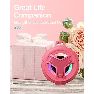 EBODA Bluetooth Shower Speaker, Waterproof Portable Wireless Speakers with Light, IP67 Floating, 2000mAh, Small Portable Speaker for Kayak, Beach, Pool Accessories, Gifts for Girls