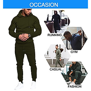 COOFANDY Men Outfits 2 Piece Fashion Tracksuit Lightweight Sweatsuit Sets Slim Fit Jogging Athletic Suits