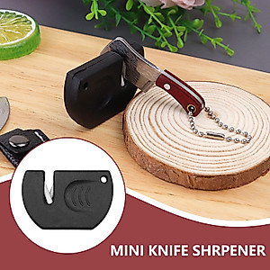 Ruksifg 5 Pcs Mini Knife Set Damascus Chef Knives EDC Knife Set Mini Cleaver for Package Opener,Box Cutter,Mini Knives Set with Sheath and Sharpener