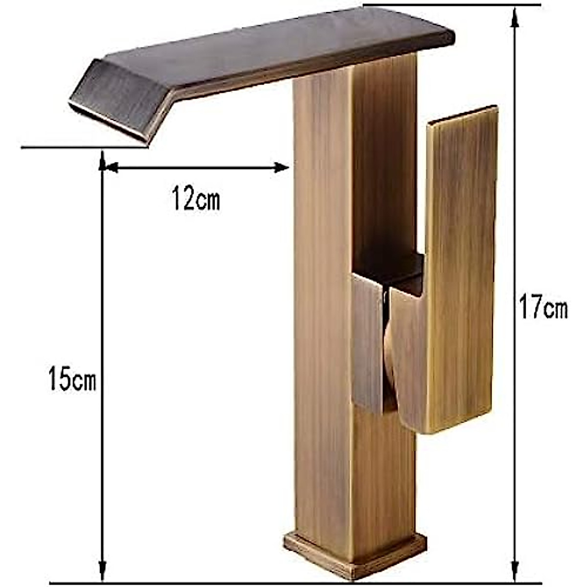 NANZU Kitchen & Bath Fixtures Taps Faucet, Basin Waterfall Faucet Copper Faucet Antique Hot and Cold Basin Faucet Under Counter Basin Faucet