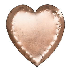 Creative Co-Op Plated Finish Vintage Rustic Pounded Metal Dish with Copper Plated Finish