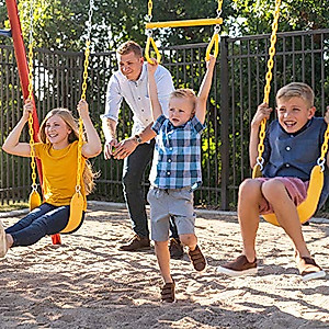 Lifetime 90200 Heavy Duty A-Frame Metal Swing Set, Primary Colors