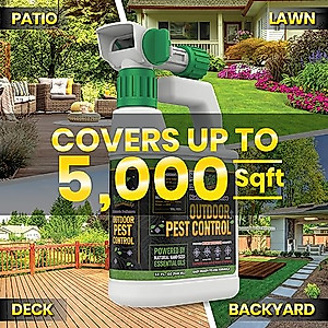 Trifecta Natural Outdoor Pest Control Spray & Backyard Insect Repellent | Kills on Contact & Repels Bugs | Natural, Non-Toxic, Plant-Based, Kids & Pet Safe | Ready to Use Yard Spray (up to 5000ft²)
