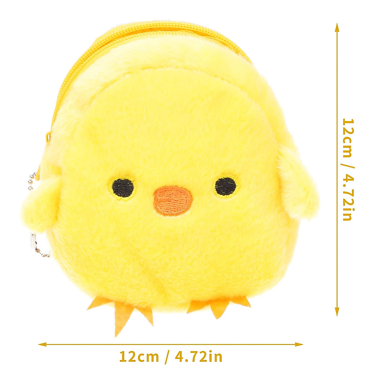 IMIKEYA 4pcs Coin Purse Plush Yellow Chick Change Purse Kawaii Charge Purse Cell Phone Wallet Christmas Party Favors Gifts