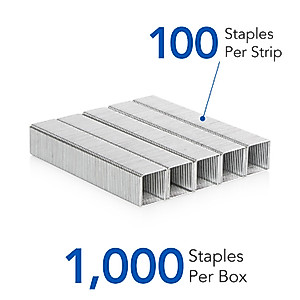 Swingline Staples, Heavy Duty, 1/2" Length, 90 Sheet Capacity, 100/Strip, 1000/Box, 1 Pack (35312), Silver