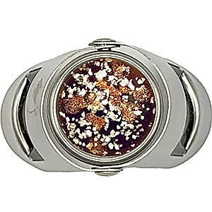 Murano Glass Champagne Bottle Stopper – Handmade, unique and beautiful gift for Prosecco, Cava, and Sparkling Wine Stopper with an airtight seal to keep bubbly fresher (Brown Speckled)