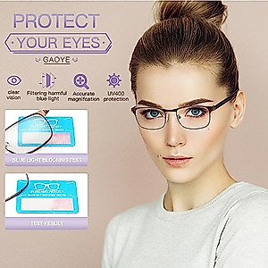 DONGDI Reading Glasses for Women Men,Blue Light Blocking Readers,Comfort Spring Hinges Eyewear +1.25