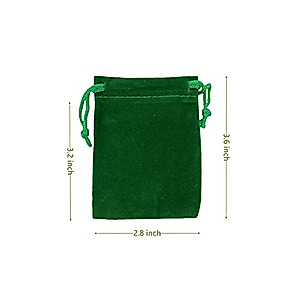 Palmhomee Pack of 48 Velvet Drawstring Bags Gift Bag Velvet Pouch For Jewelry Wedding and Party Favor (2.8x3.6 Inch, Mixed Colors)