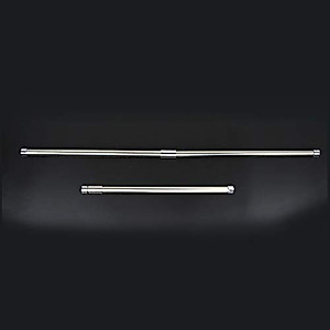 Luxshiny Curtain Rods Stainless Steel Retractable Adjustable Clothes Hanging Rods Pole Post Closet Hanger Rod Shelf Closet Hanger Organizers Garment Storage Bar Rack 37-76Cm Curtain Rod