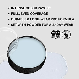 Mehron Makeup Color Cups | Stage, Foundation, Face Paint, Body Paint, Halloween | Face Paint Makeup | Greasepaint .5 oz (14 g) (Moonlight White)