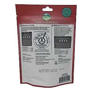 Simple Rewards Small Animal Treats 3 Flavor Variety Bundle (1) Each: Freeze Dried Strawberry, Baked Peppermint, Baked Carrot Dill, .5-2 Ounces
