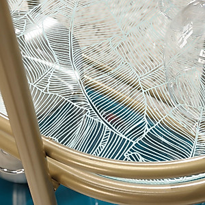 Sauder Coral Cape Bar Cart/Pantry cabinets, Satin Gold Finish