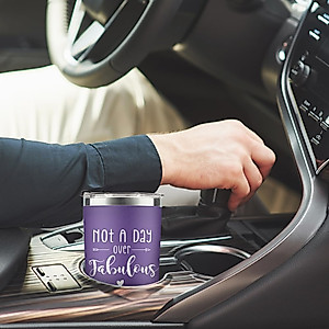 kdxpbpz Birthday Gifts for Women, Stainless Steel Tumbler 20oz, Funny Birthday Gift Ideas for Her, Mom, Wife, Daughter, Sister, Aunt - Not A Day Over Fabulous