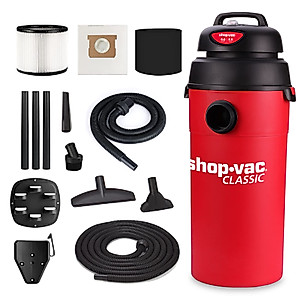 Shop-Vac 5 Gallon 5.5 Peak HP Wet/Dry Vacuum, Wall Mountable Compact Shop Vacuum with 18' Extra Long Hose & Attachments, Ideal for Jobsite, Garage, Car & Workshop. 9522236