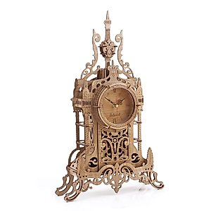 nicknack 3D Wooden Puzzle for Adults, Model Building Puzzle - Tower Clock, Light