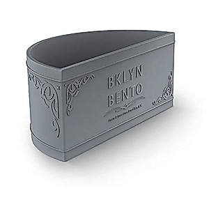 Stainless Steel Food Container With Silicone Food Separator and Leak Proof Silicone Lid | Metal Lunch Box Divider | Bento Box | Portion Control Snacks (Blue & Grey (Food Separator)