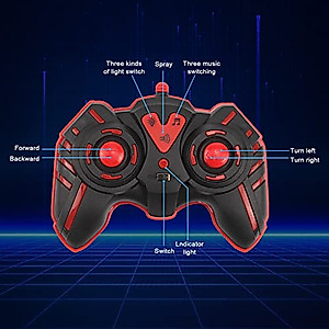 Rhybor Remote Control Dinosaur Car, 2.4GHz All Terrain Remote Control Monster Truck, RC Dinosaur Monster Car with 2 Batteries, Spray Music RC Monster Truck for Boys 4-7 8-12 and Girls