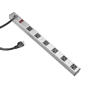 ProHT 6 Outlet Aluminum Power Strip Silver (03196)