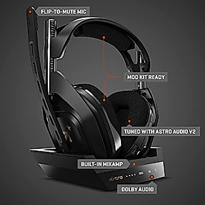ASTRO Gaming A50 Wireless Headset + Base Station for Xbox Series X|S, Xbox One, PC Mac (Renewed)
