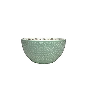 Signature Housewares 28 oz Pad Print PP7 Assorted 6" Bowls (Set of 4), Multicolor