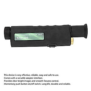 Handheld Optical Fiber Microscope, Inspection 200X 400X Magnification 2.5mm Adaptor, Optical Fiber Microscope with White LED