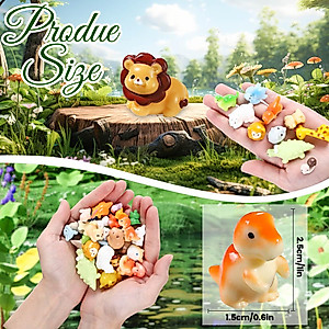 DIYDEC 40pcs Mini Resin Animal 40 Styles Tiny Resin Animals Miniature Little Small Animal Figures Bulk for Micro Fairy Garden Landscape Accessories Dollhouse Hide Crafts Decor Aquarium Toys