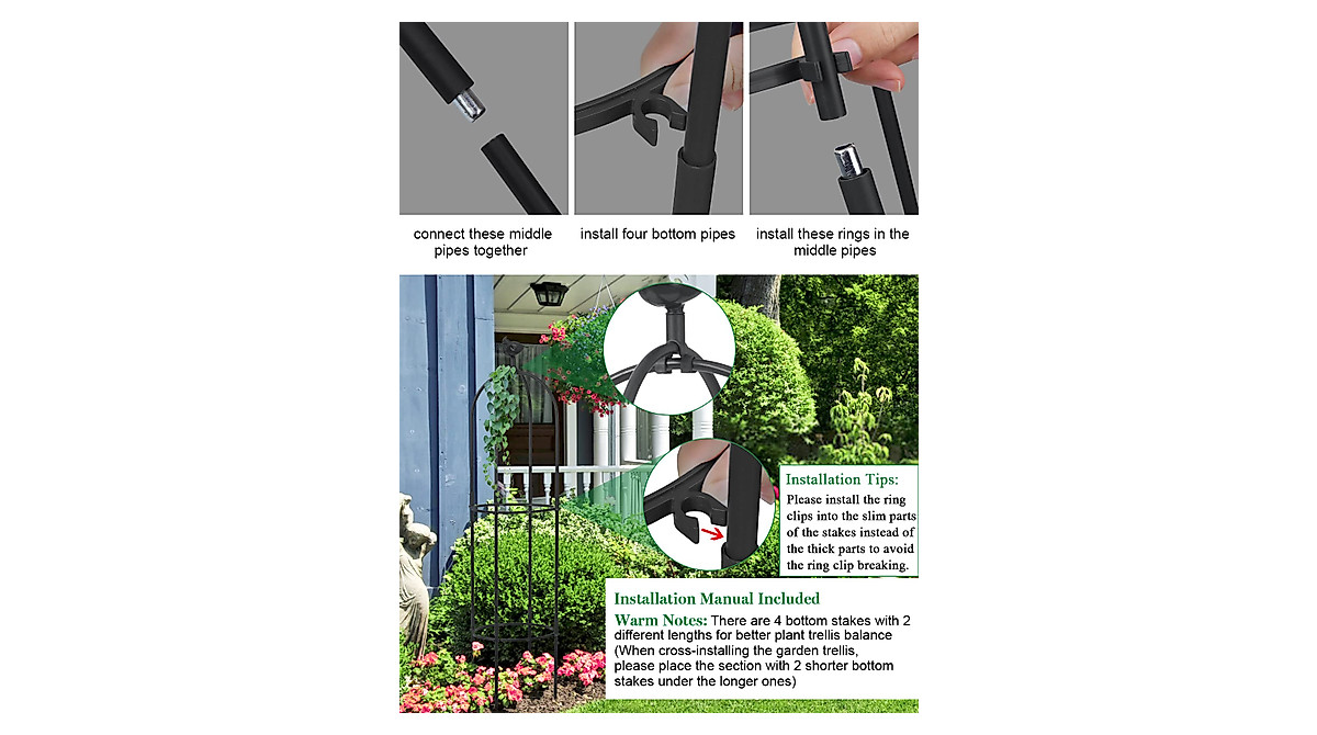 6 Feet Kalolary Garden Trellis for Climbing Plants
