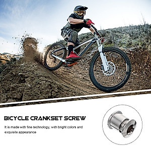 LIOOBO 12pcs Crankset Locking Screw Chainwheel Screw Mountain Bike Screw Bike Accessories Glass in a Bottle Chainwheel Fixing Tool Cycling Cankset Screw Galvanized Steel Platter Fold