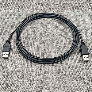 BesCable USB to USB Cable - Superspeed USB 2.0 Type A Male to Type A Male 24 / 28AWG Cable 7 Feet - Black