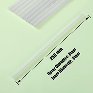 Greant 6 PCS Silicone Straws compatible with Hydroflask Wide Mouth Bottles, Flexible Straws compatible with Hydro Flask Straw 32oz, Replacement Part compatible with Hydroflask with 3 Brush (250 mm)