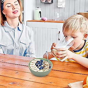 Epahi Unbreakable Cereal Bowls Set of 4, 26 OZ Microwave Dishwasher Safe Bowls Reusable Wheat Straw Bowls for Serving Soup, Oatmeal, Pasta and Salad