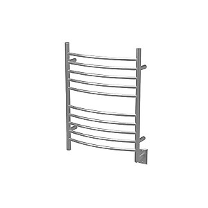 TOYEEKA Towel Warmer Wall Mounted 10 Bar Hardwired Curved Towel Electric Warm Bath Towel Heater