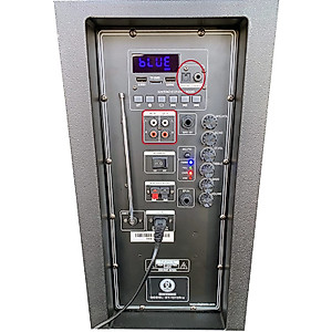 SINGTRONIC BT-1212Pro Professional 5000W Portable 12" Double Woofer Bluetooth Speaker via Unlimitted YouTube Karaoke Free: 2 x Wireless Microphone & Rechargeable Batteries