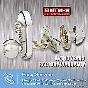 Megaflint Keyless Entry Door Lock Deadbolt Keypad Mechanical Stainless Steel (Pass Code or Key) 100% Mechanical, No Electronic