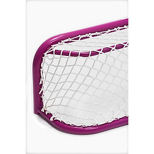 RinkMaster Pink Single Piece Heavy Duty 2 inch Welded Steel Pond Hockey Net for The Backyard Rink - 36" W x 12" H x 12" D - Safe Hockey net
