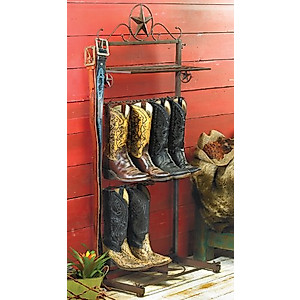 BLACK FOREST DECOR Metal Star Boot Rack