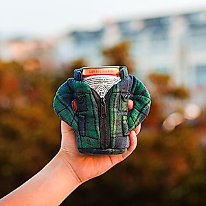 Beverage Jacket Can Cover Drink Insulated Coolers For 12oz Fun Gifts for Family and Fiends Green