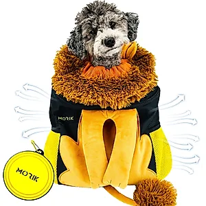 MORIK Lion's Den: Pet Backpack Carrier for Small Dogs and Cats Under 20 lbs. with Good Ventilation, Washable Mat, and Safety Strap, Ideal for Travel, Hiking, and Everyday Adventures (Medium)