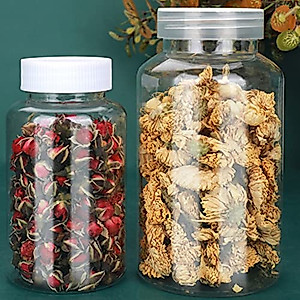 Othmro 10Pcs 5ml Plastic Bottles, Lab Cylindrical Chemical Reagent Bottle, Wide Mouth Laboratory Reagent Bottle, Sample Sealing Liquid Storage Container for Food Store Transparent