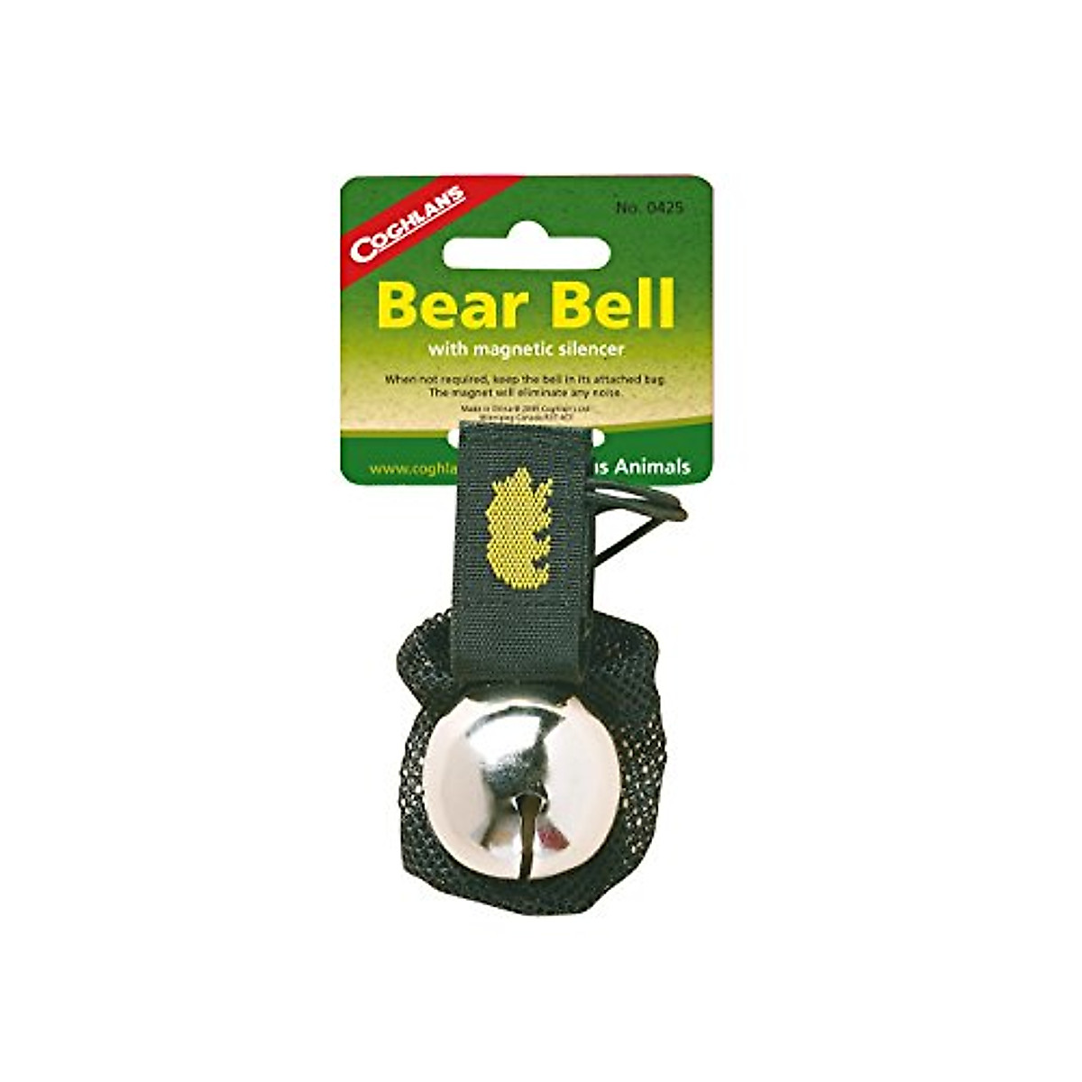 Coghlan's Bear Bell with Magnetic Silencer, Black