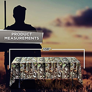 Havercamp Next Camo Party Tablecover | 1 Count | Great for Hunter Themed Party, Camouflage Motif, Birthday Event, Graduation Day, Outdoor Family Picnic