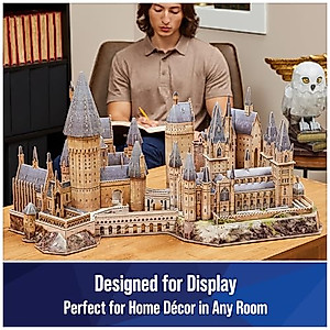 4D Build, Harry Potter Deluxe Hogwarts Castle with Astronomy Tower & Great Hall Over 2ft. Wide Model Kit 384 Pcs | 3D Puzzles for Adults & Teens 12+